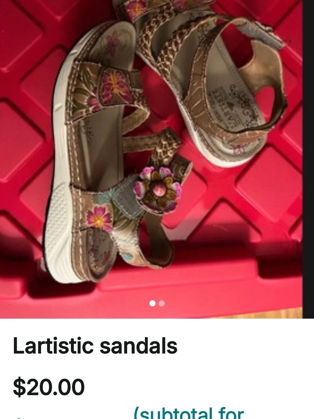 L'ATISTE | Shoes | Latiste Brown Floral Girls Sandals With Pink And ...